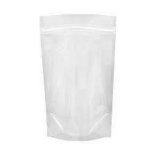 8x12 Transparent Stand Up Pouch With Zip Lock, Pack of 1