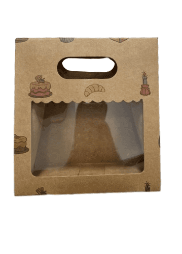 2 Jar Full Window Kraft Box (8x7.5x3.5), Pack of 1